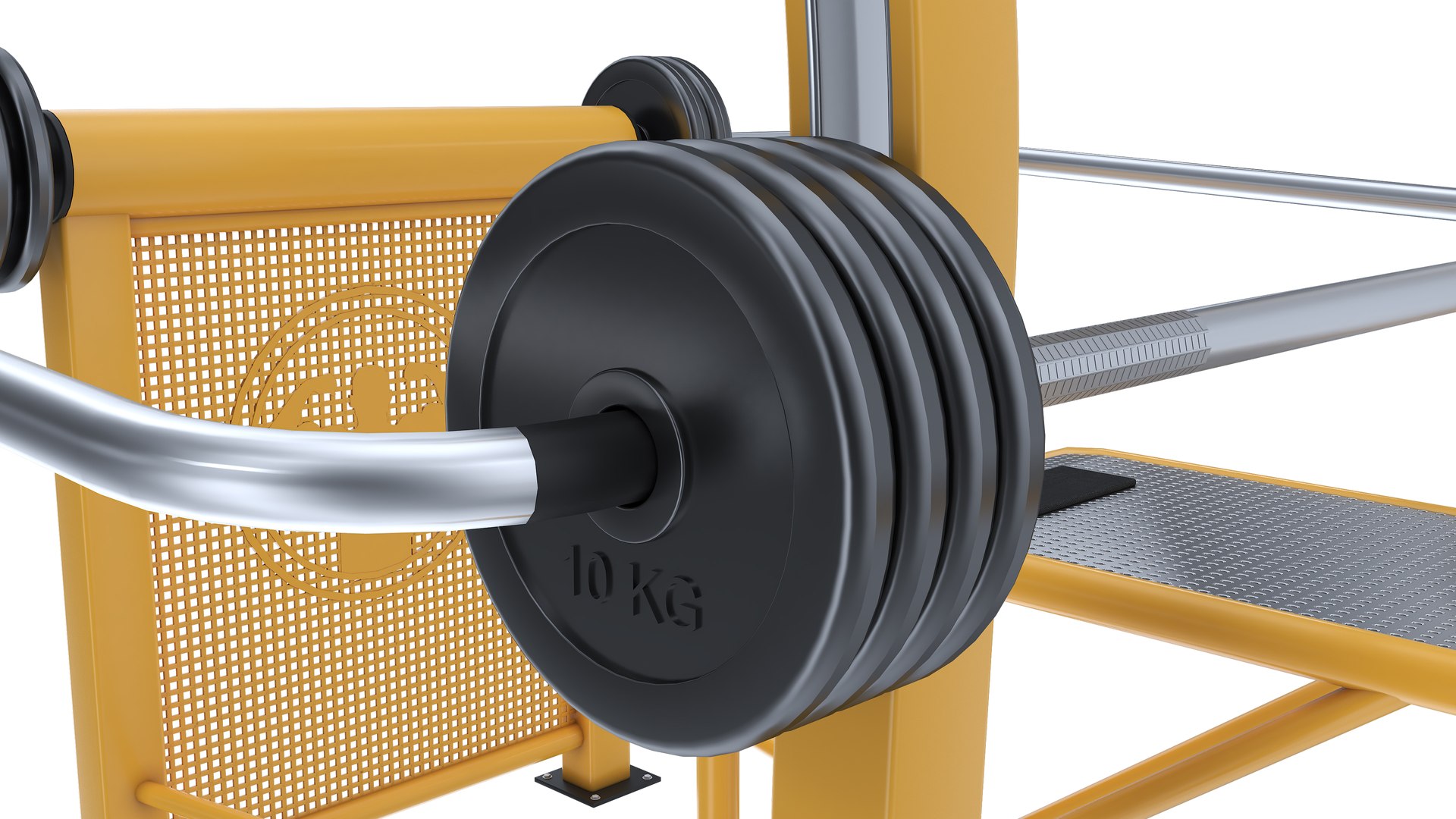 Street Bench Press 3D Model - TurboSquid 2221570