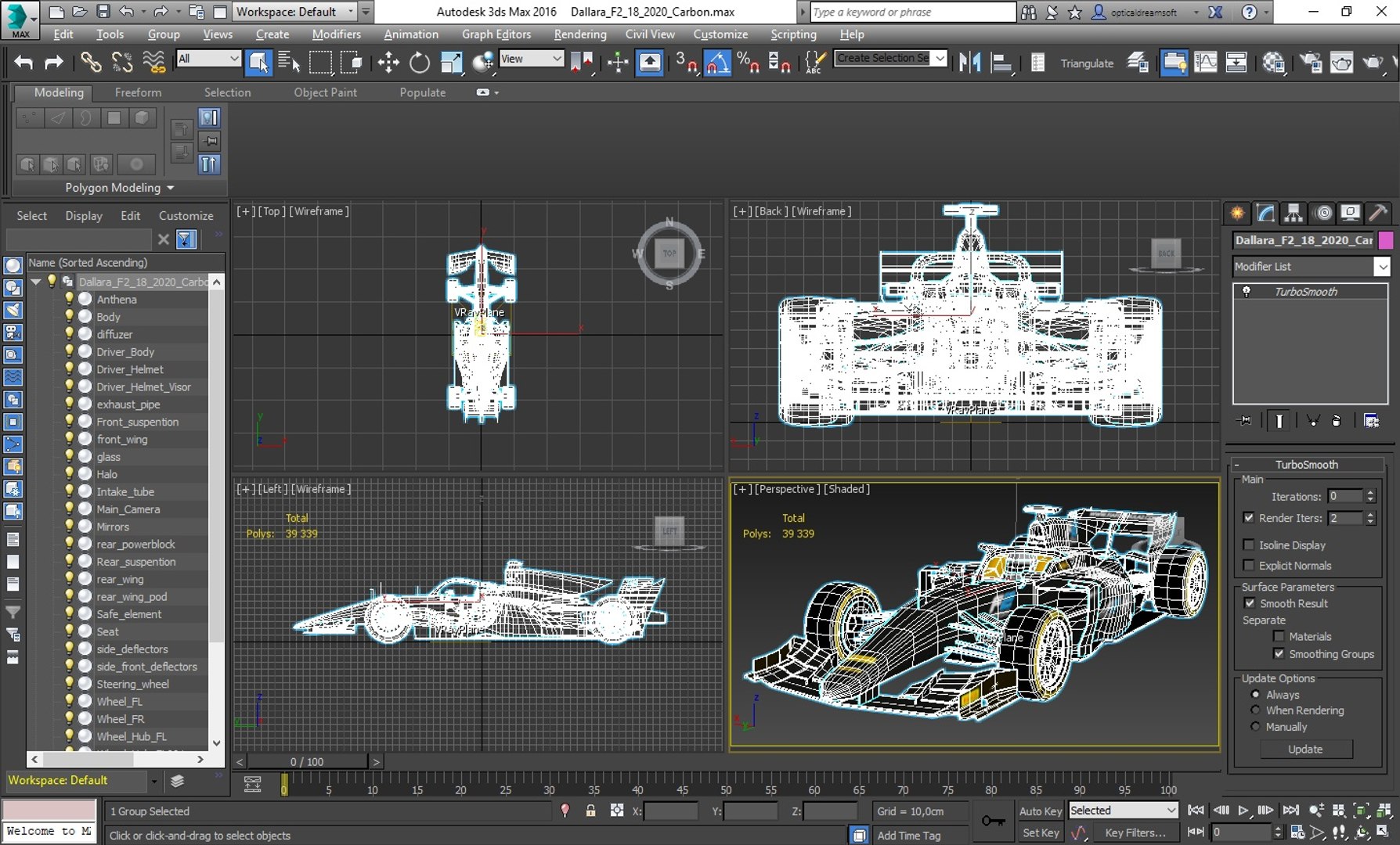 Formula 2 Dallara F2 Model - TurboSquid 1557470