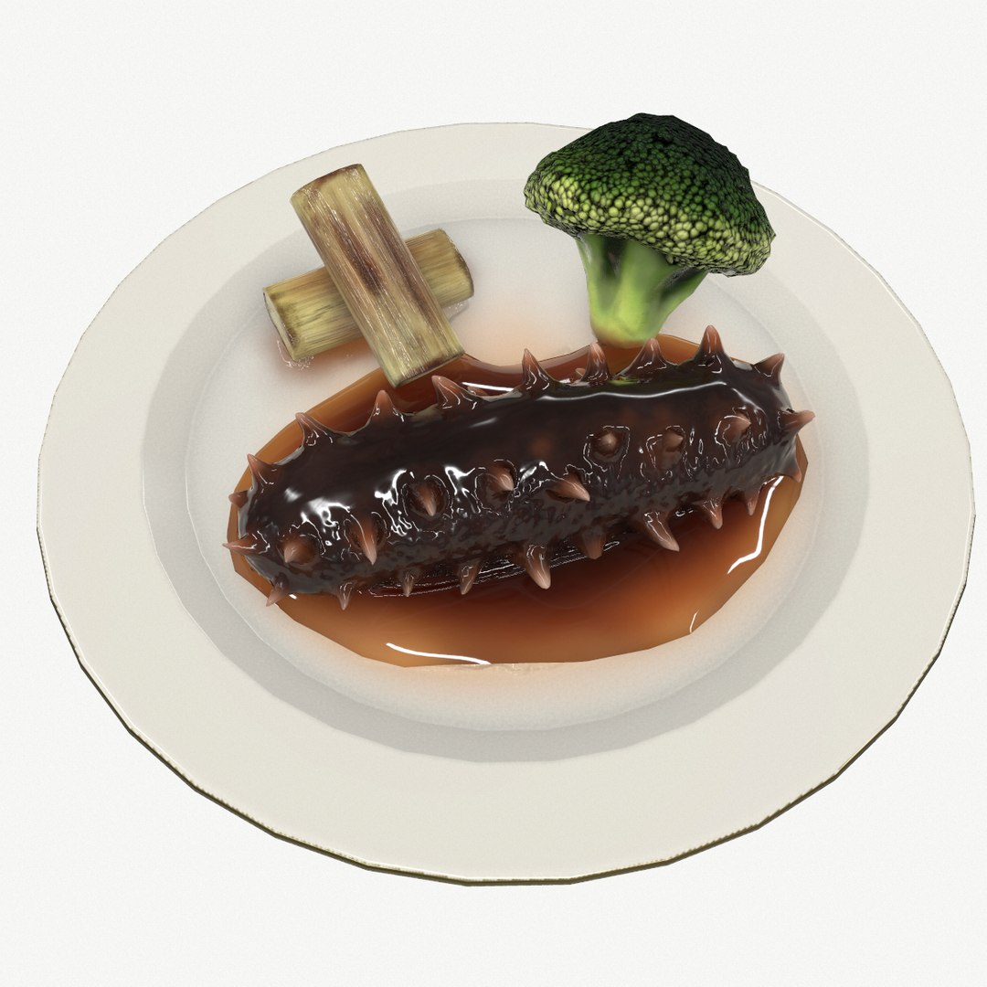 3D Asia Food Braised Sea Cucumber - TurboSquid 1970051