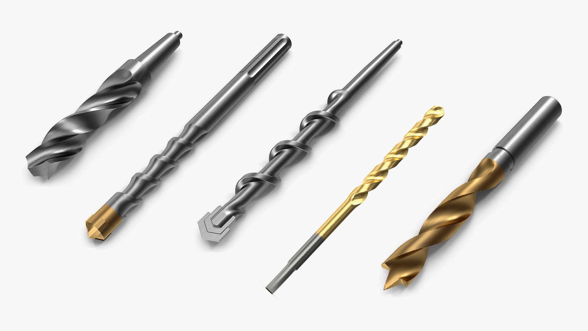 Drill Bits Collection 4 3D model - TurboSquid 2140947