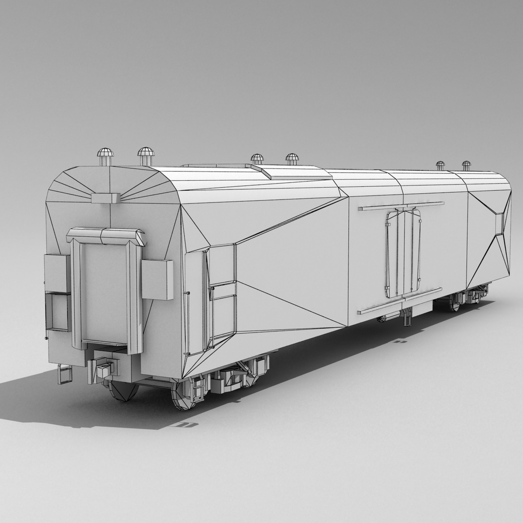 railway refrigerator wagon 3d 3ds