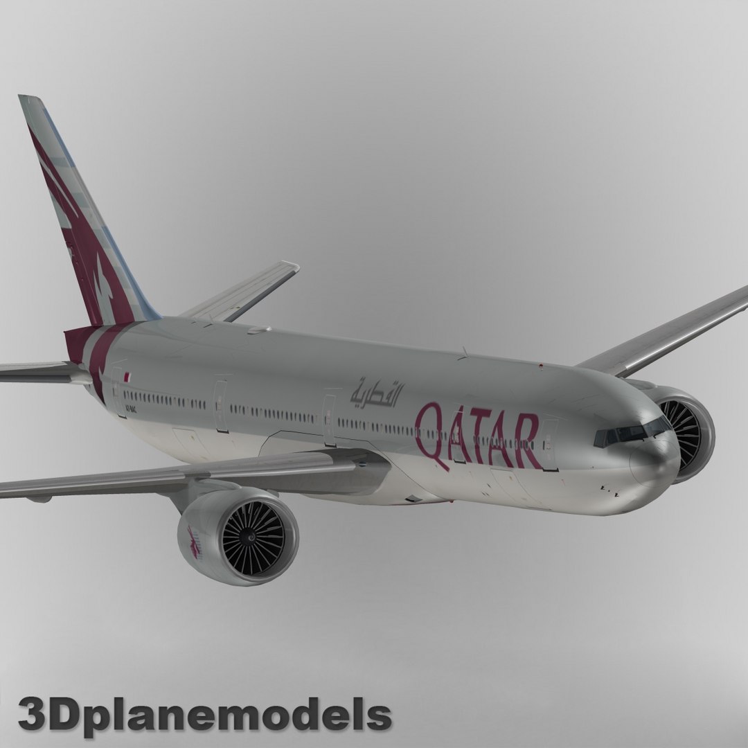 3dsmax Boeing 777-300er Aircraft Landing