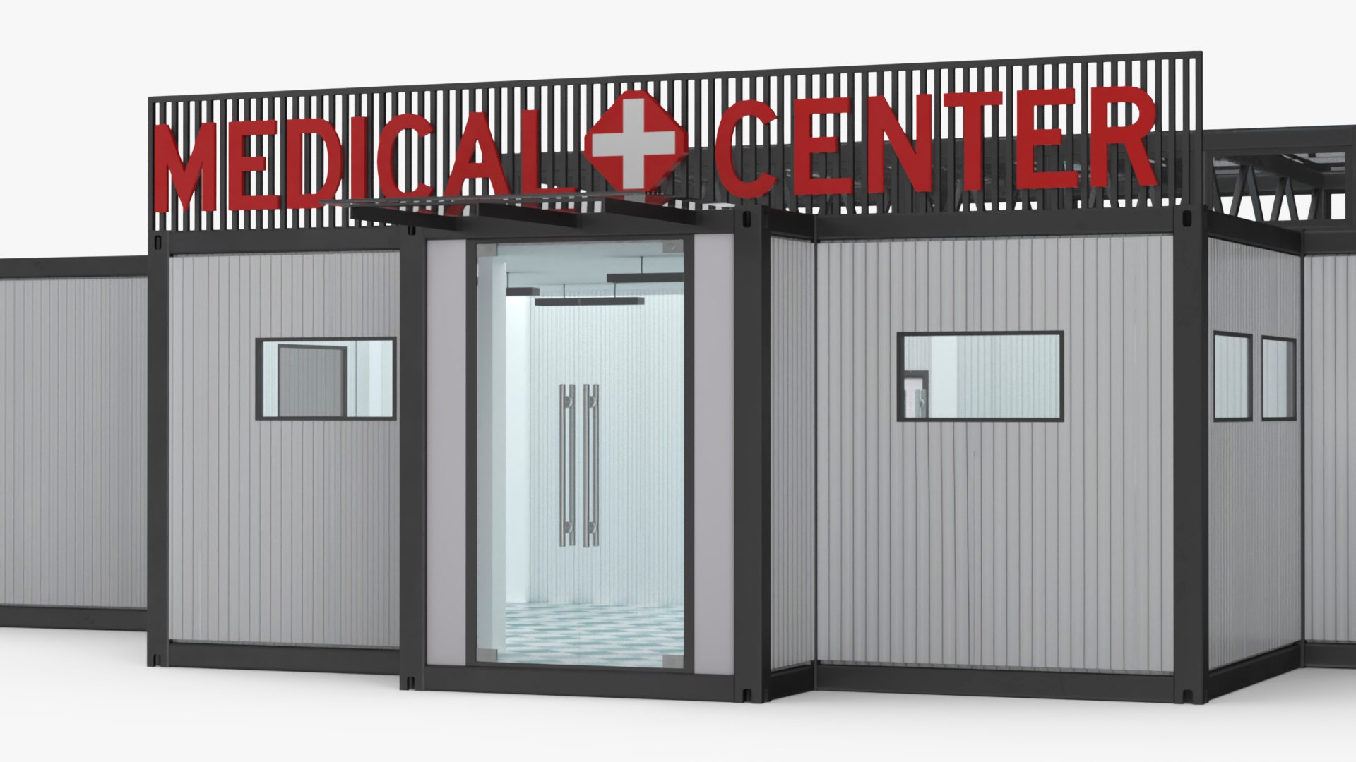 3D Portable Hospital Container Clinic Model - TurboSquid 2214644
