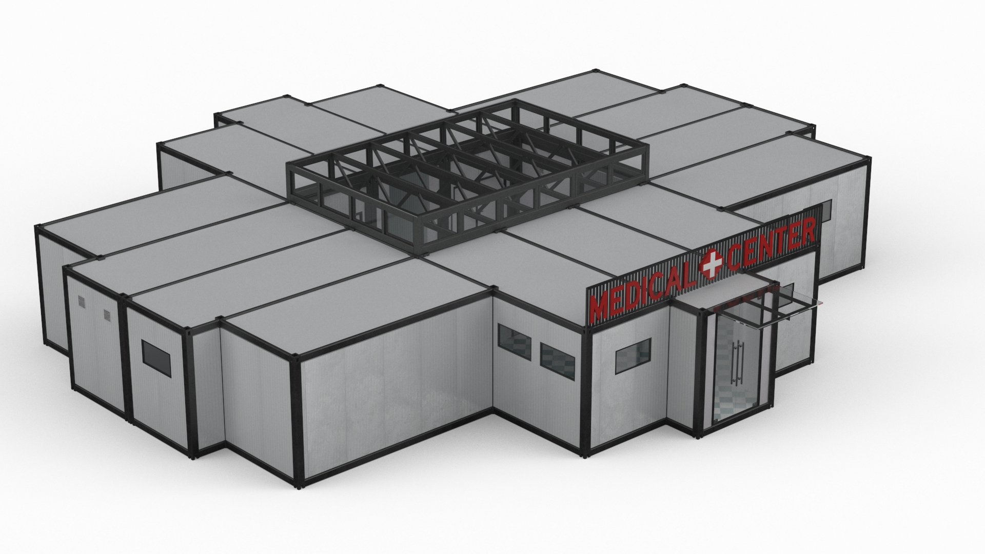 3D Portable Hospital Container Clinic Model - TurboSquid 2214644