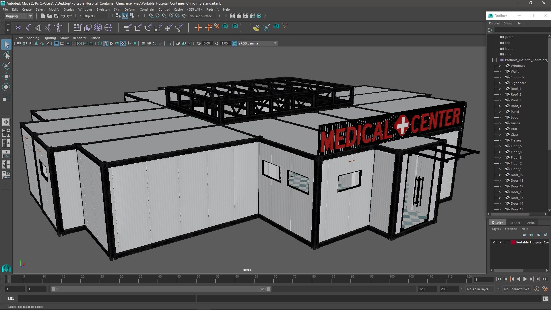 3D Portable Hospital Container Clinic Model - TurboSquid 2214644