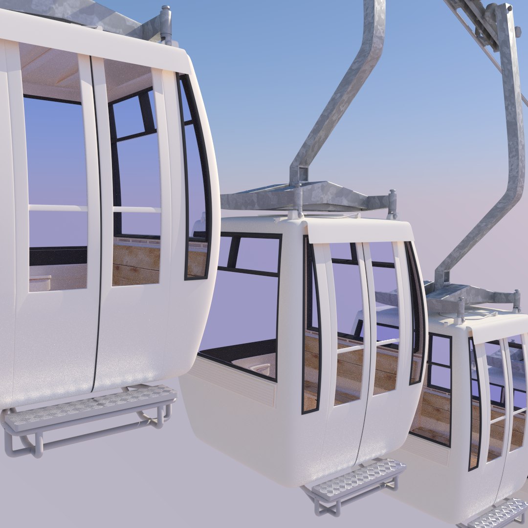 3d Model Cableway Cars