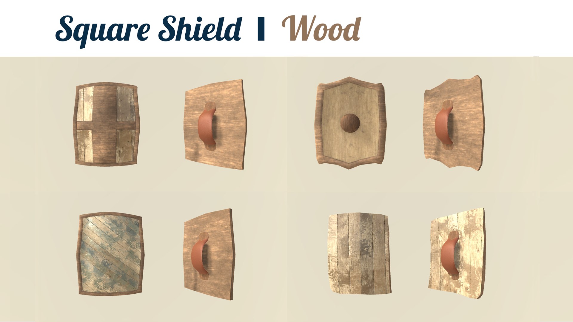 3D square shields pack - TurboSquid 1304727