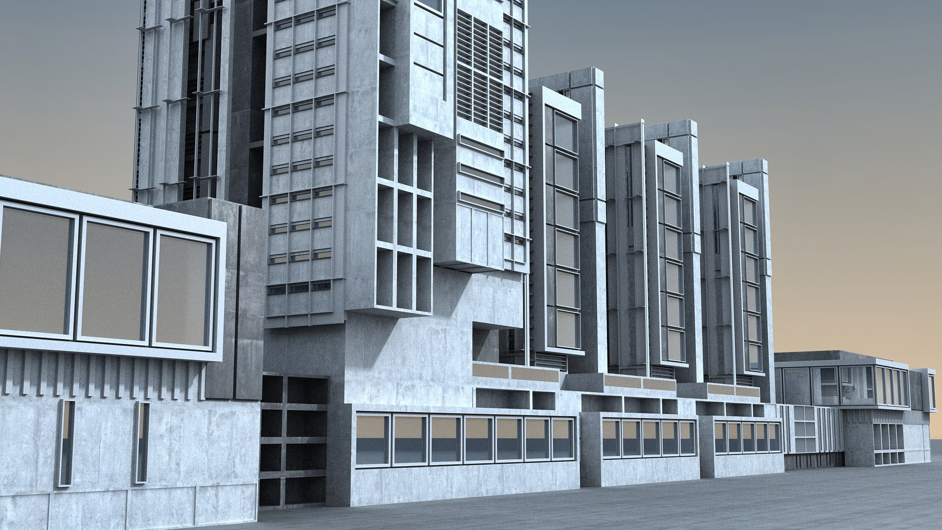 Future Building 034 3D - TurboSquid 2293645