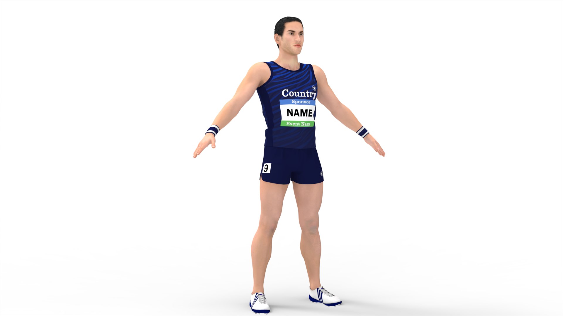3D Athlete Runner - TurboSquid 2003710
