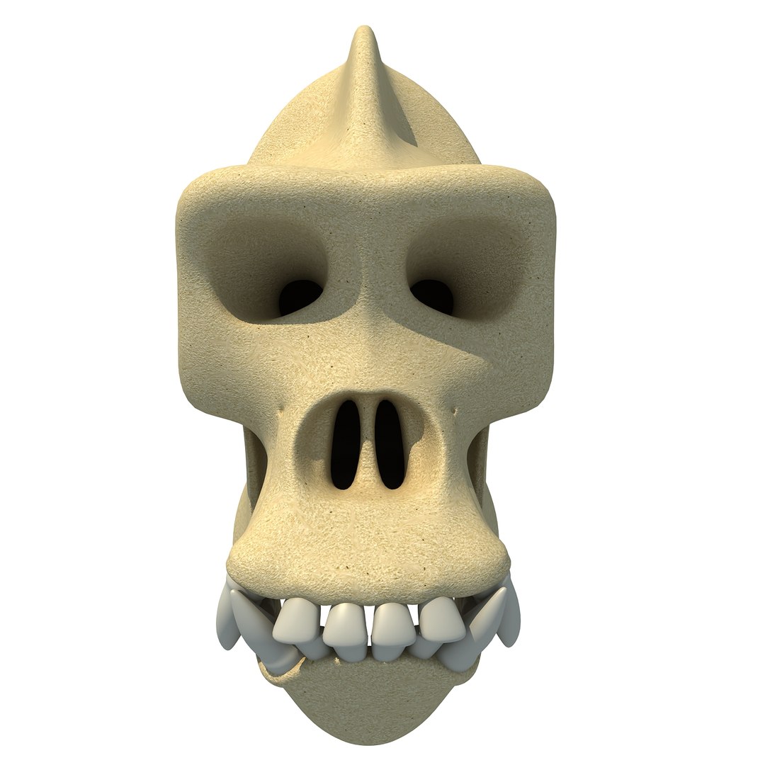 Gorilla Skull Skeleton 3d 3ds