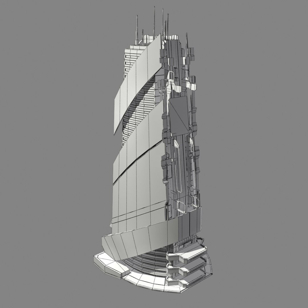 - Sci Fi Building 3d Model