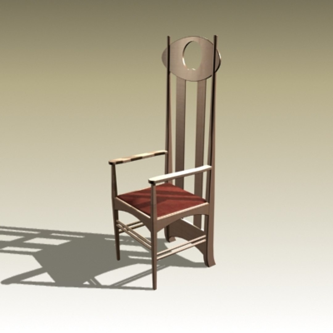 3d model charles rennie chair