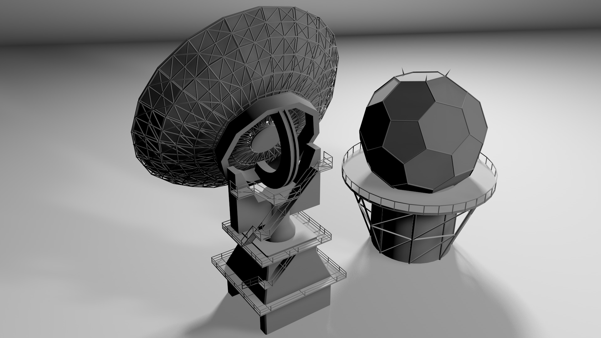 Weather radars 3D - TurboSquid 1664322