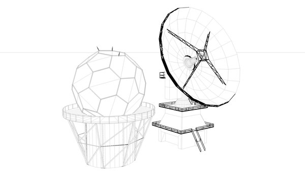 Weather radars 3D - TurboSquid 1664322