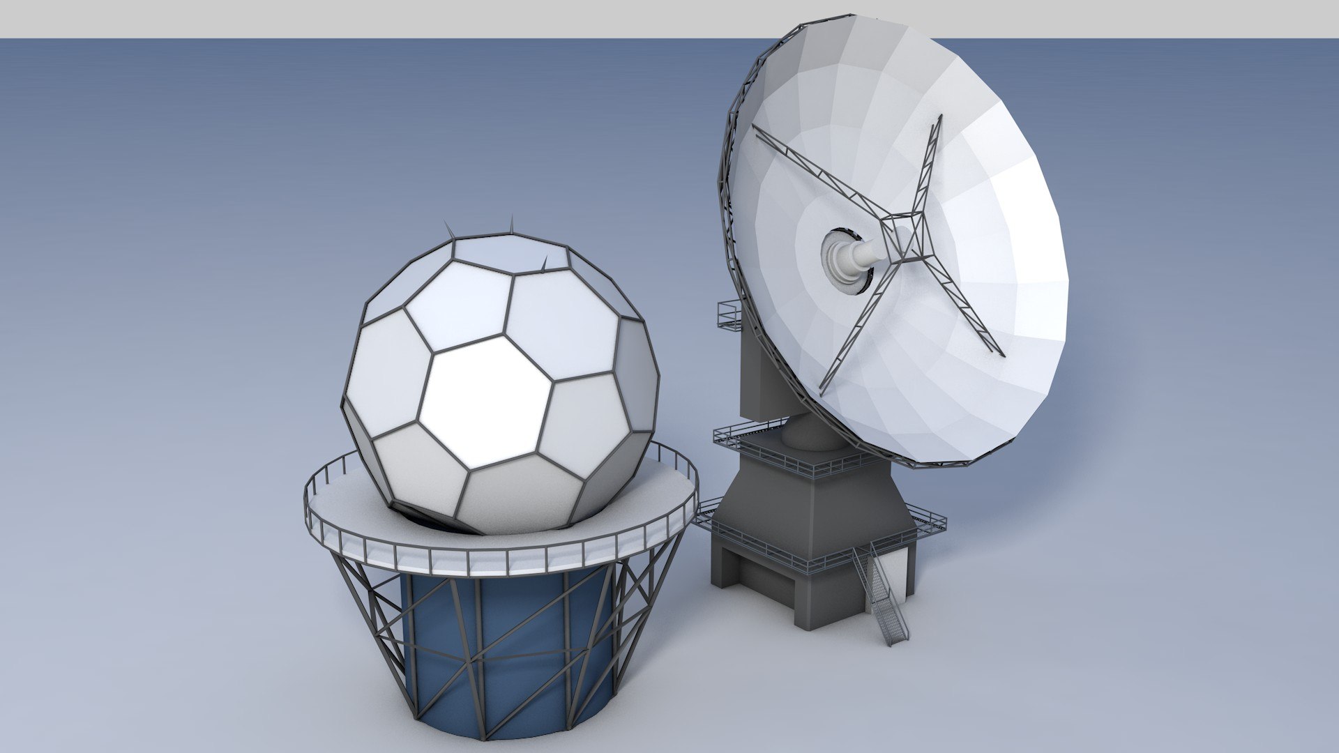Weather radars 3D - TurboSquid 1664322