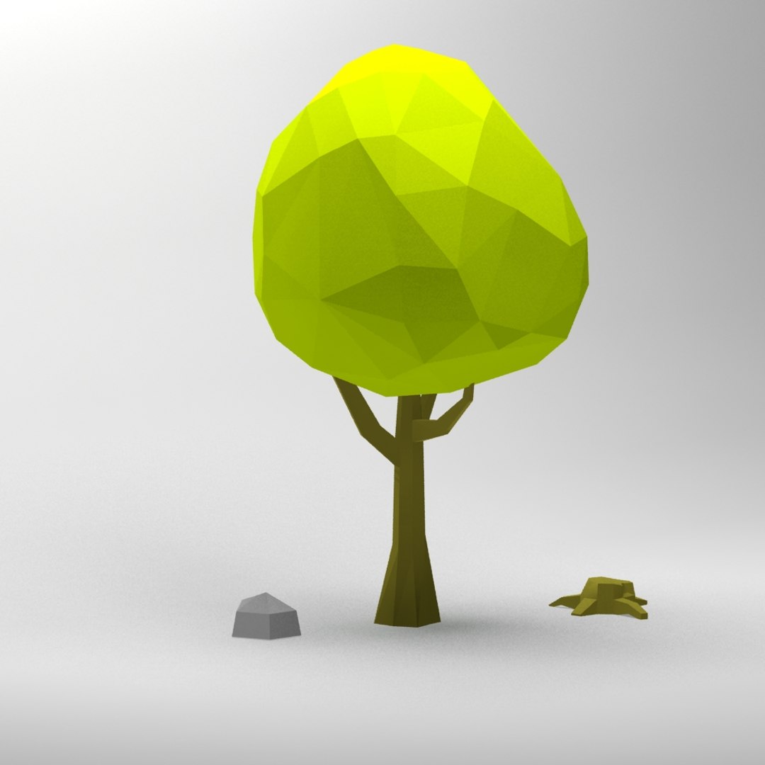 3d cartoon tree model