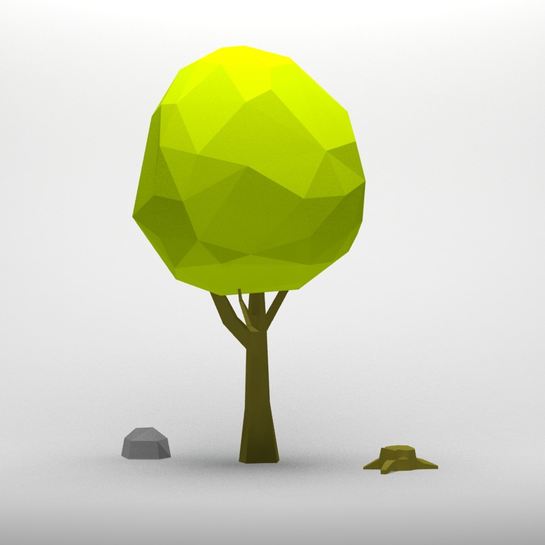 3d cartoon tree model