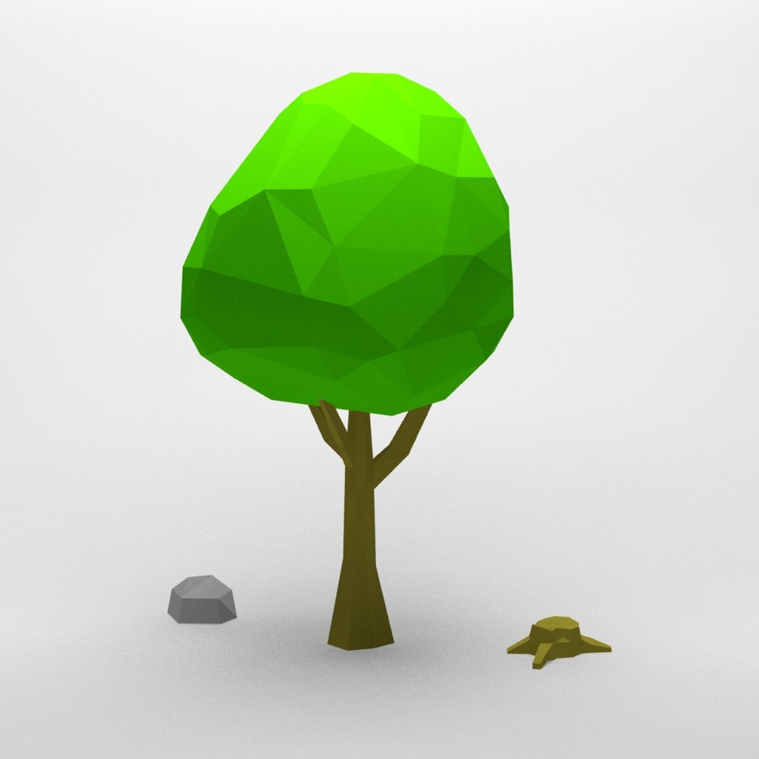 3d cartoon tree model