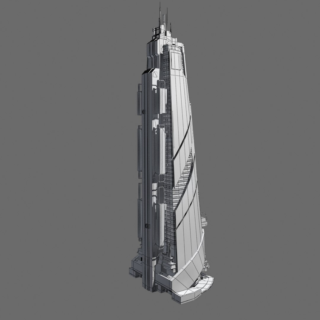 - sci fi building 3d max