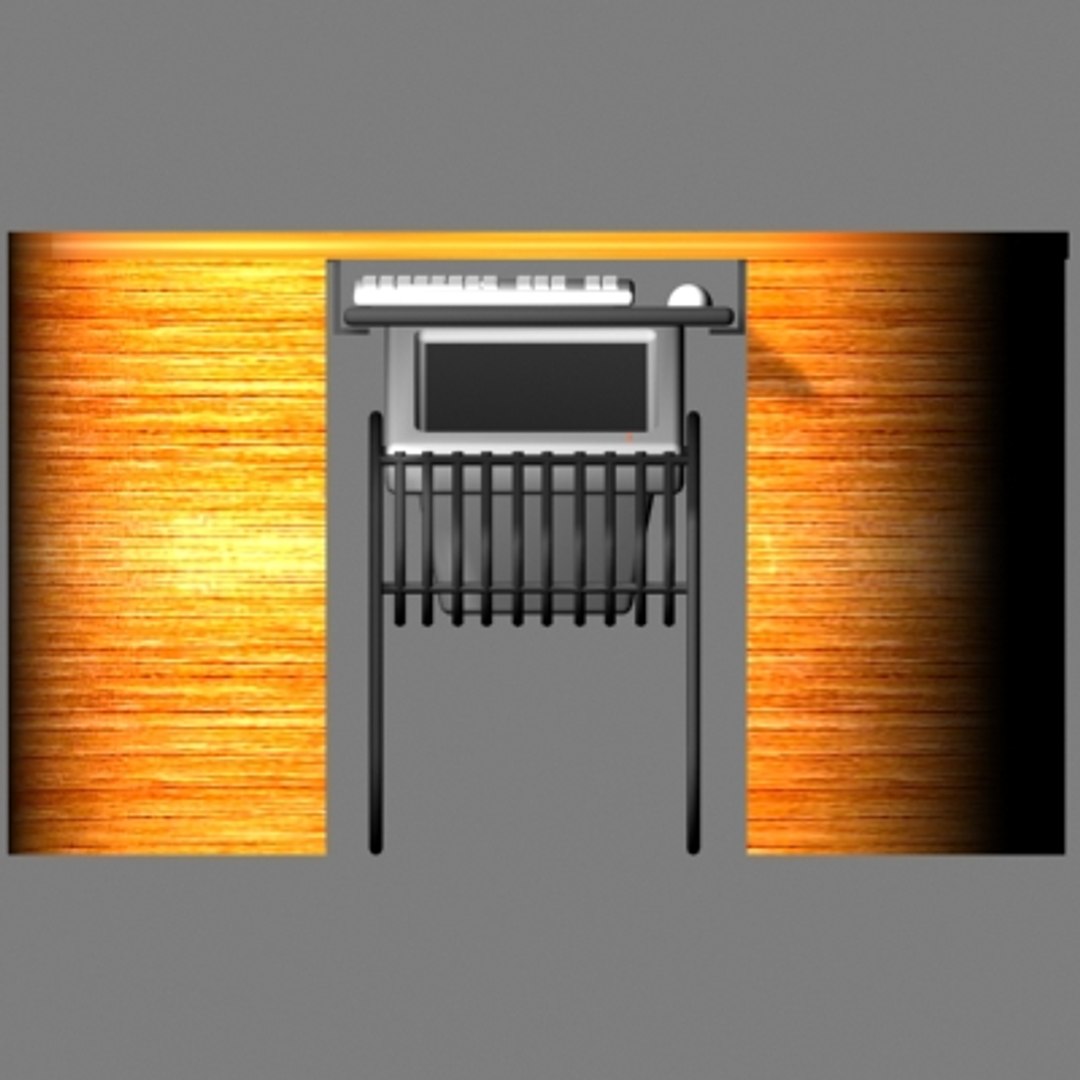 3d Model Desk Window Computer