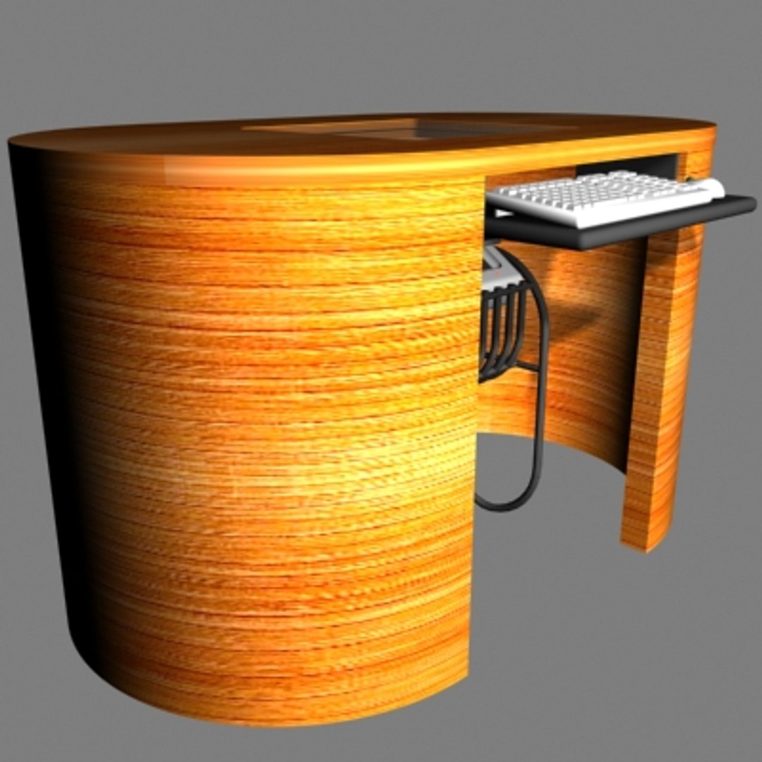 3d Model Desk Window Computer