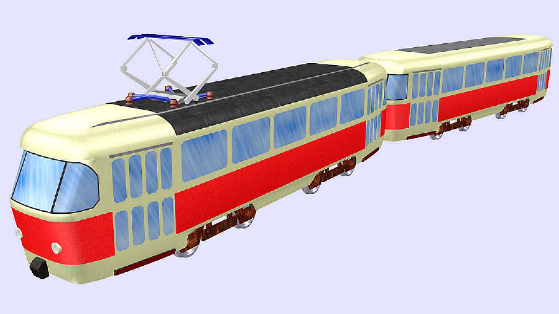 Tram light rail tatra 3D model - TurboSquid 1708544
