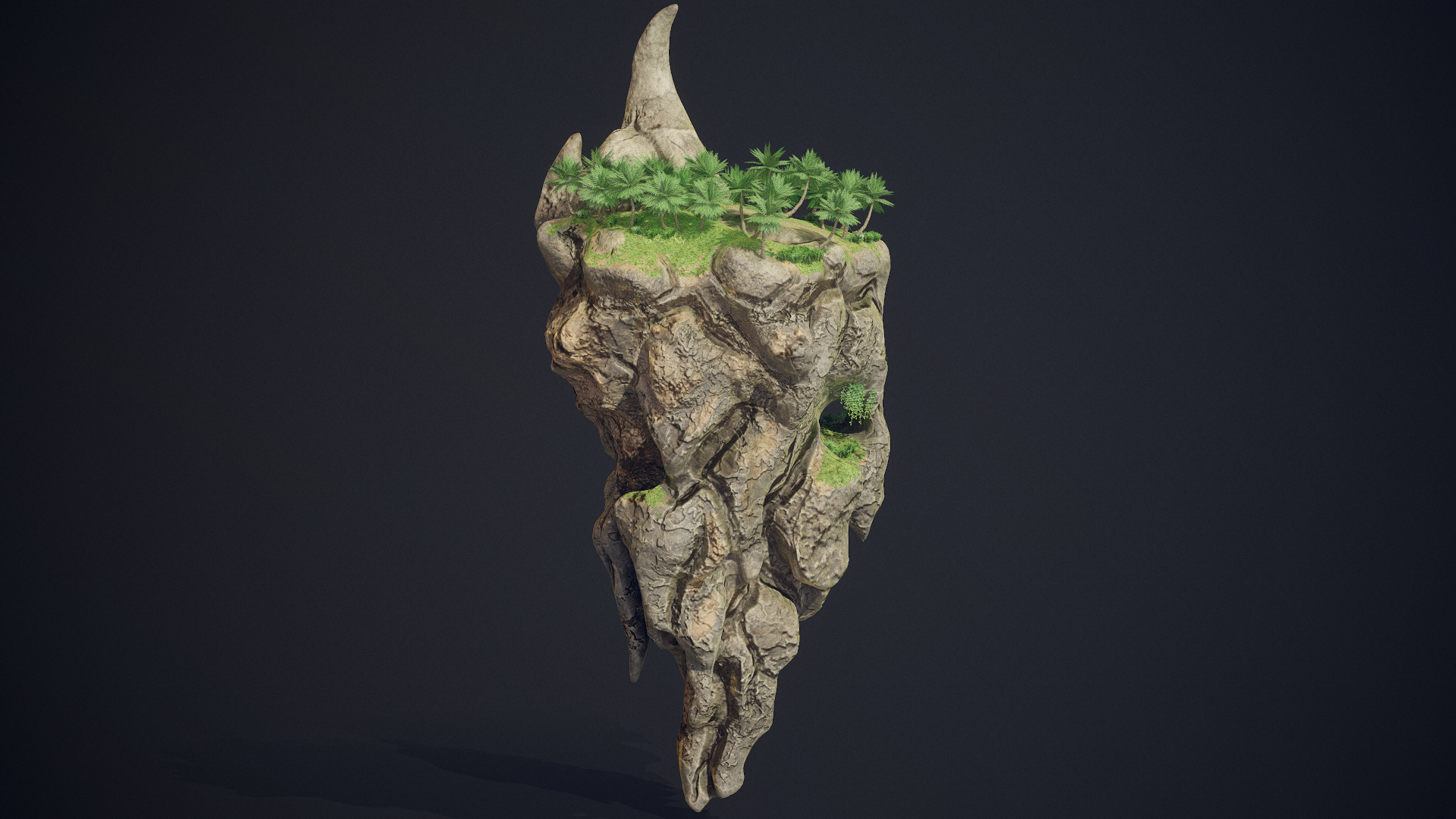 Floating Island Tall Land 3D - TurboSquid 1570014