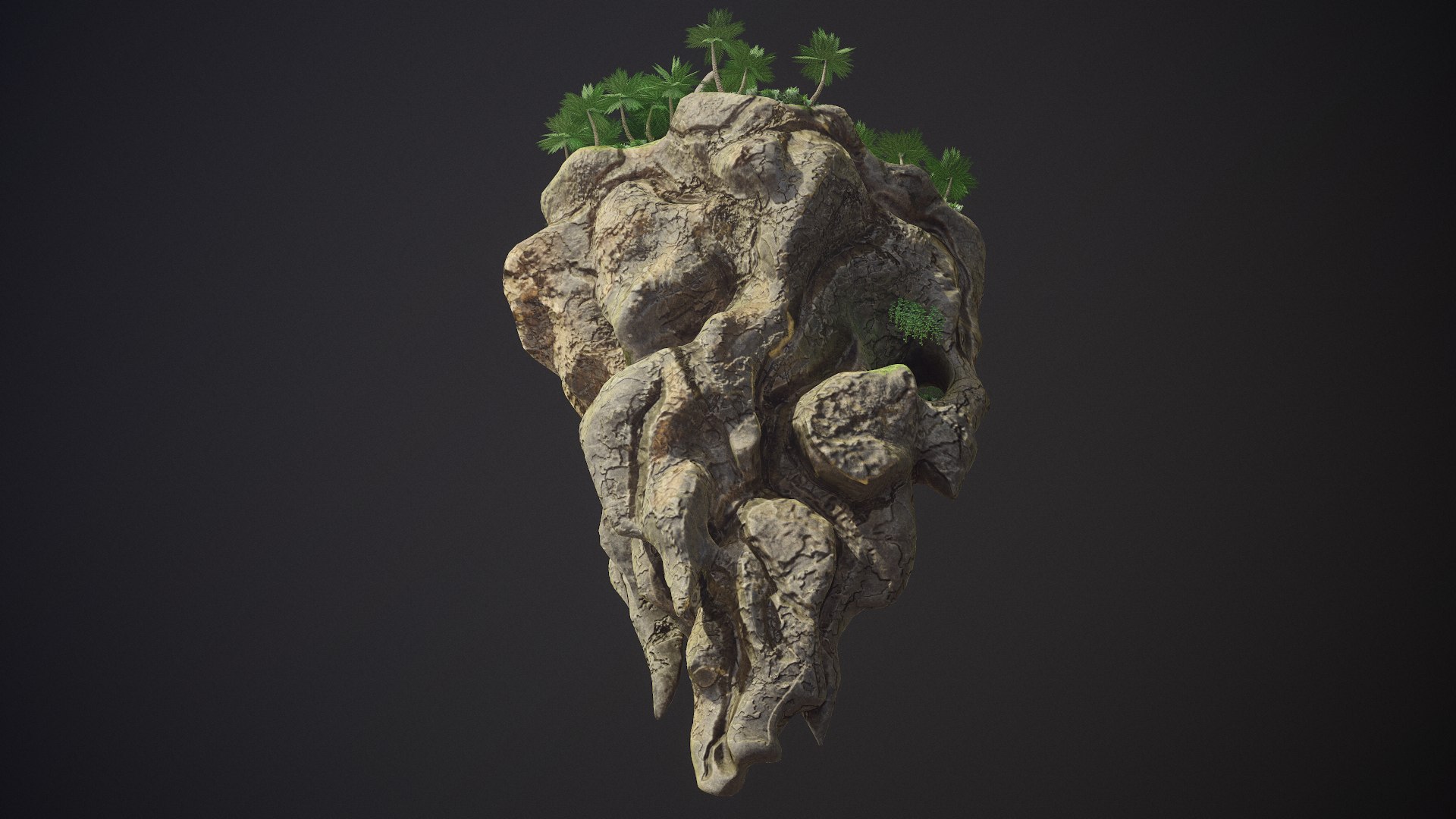 Floating Island Tall Land 3D - TurboSquid 1570014