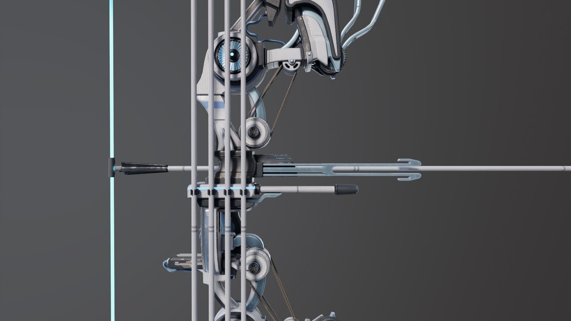 Blue Sci-Fi Compound Bow 3D - TurboSquid 2231853