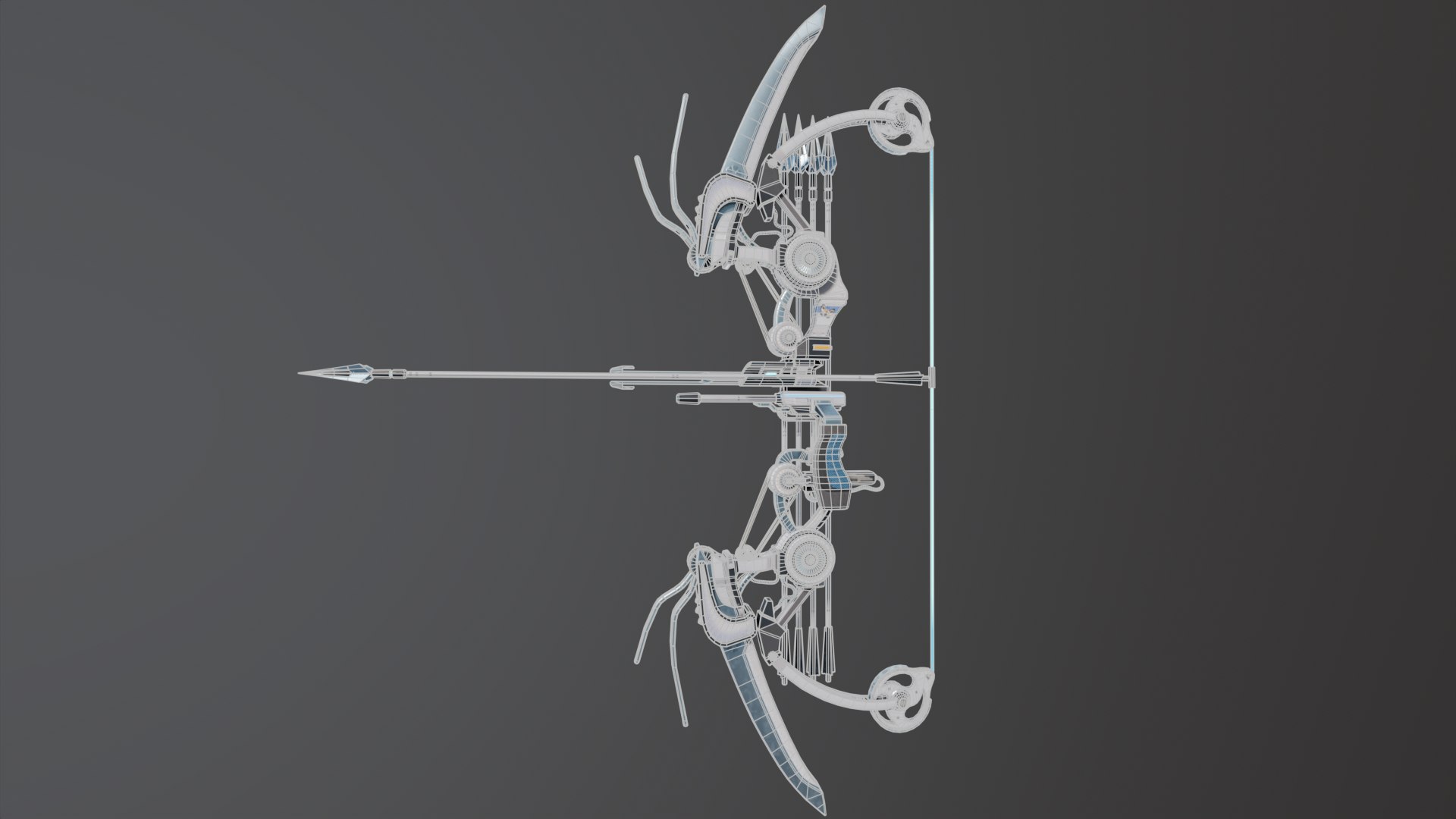 Blue Sci-Fi Compound Bow 3D - TurboSquid 2231853