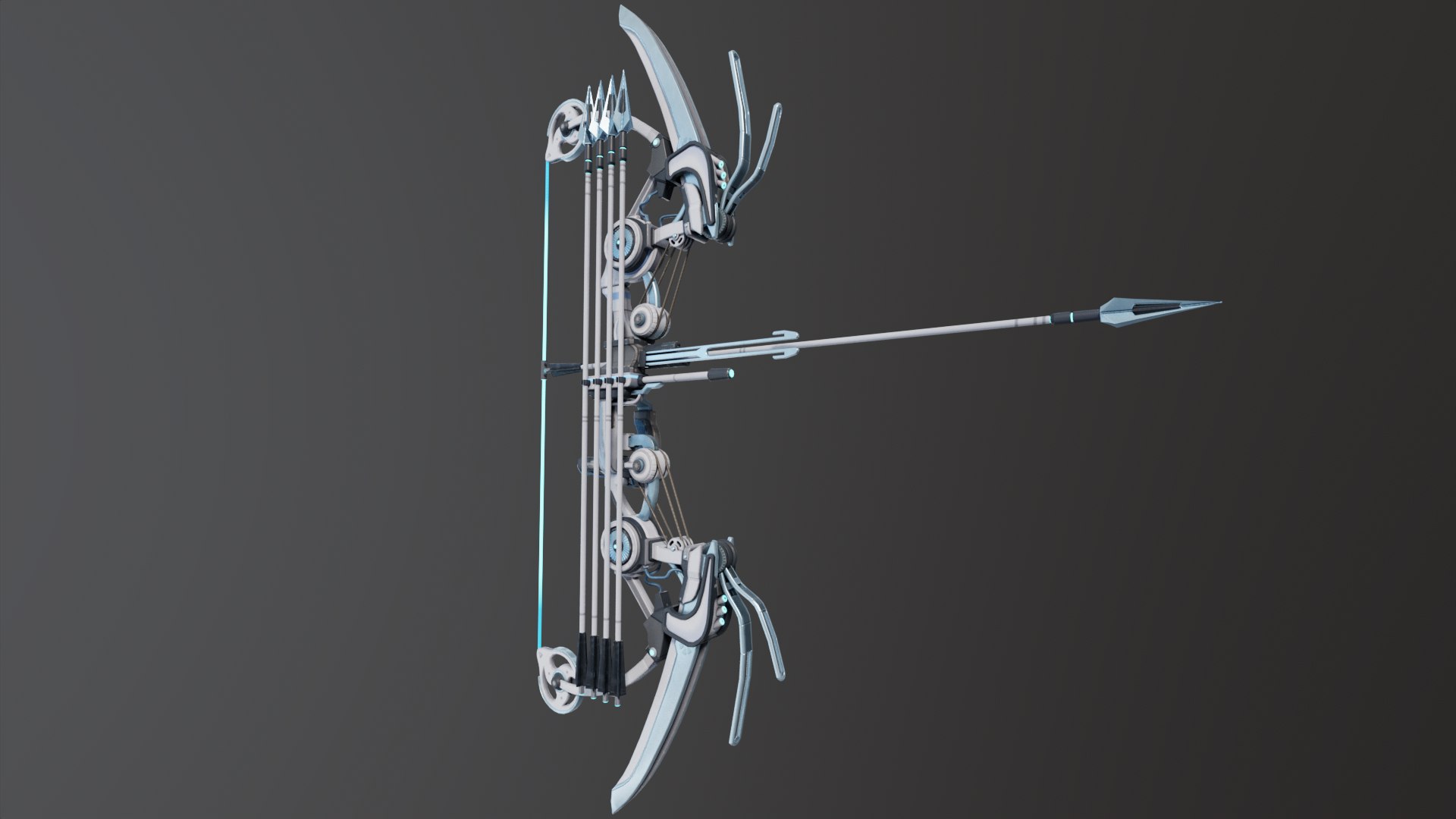 Blue Sci-Fi Compound Bow 3D - TurboSquid 2231853