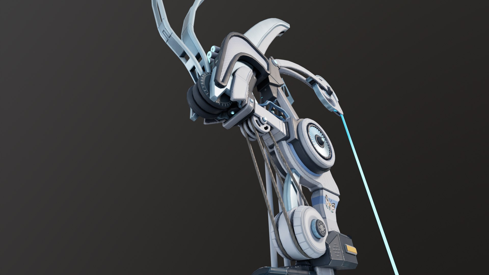 Blue Sci-Fi Compound Bow 3D - TurboSquid 2231853