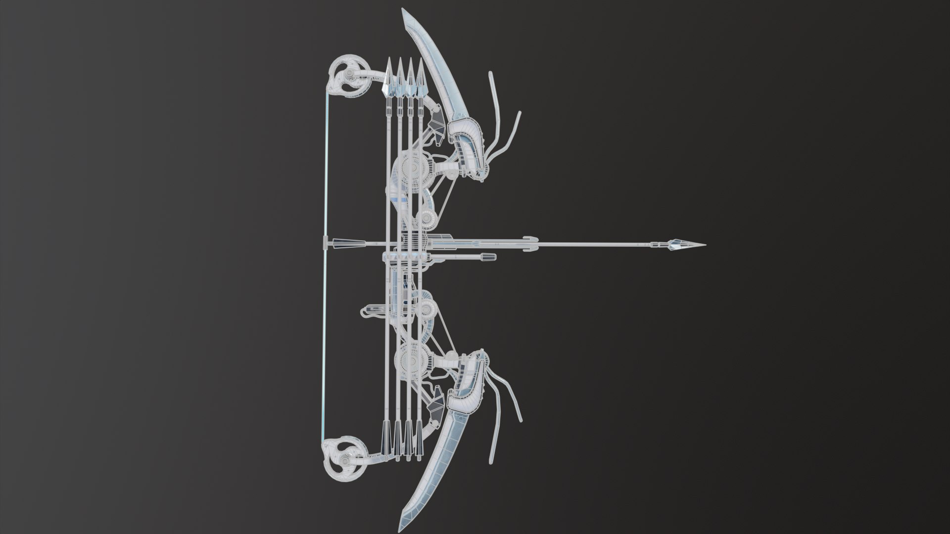 Blue Sci-Fi Compound Bow 3D - TurboSquid 2231853
