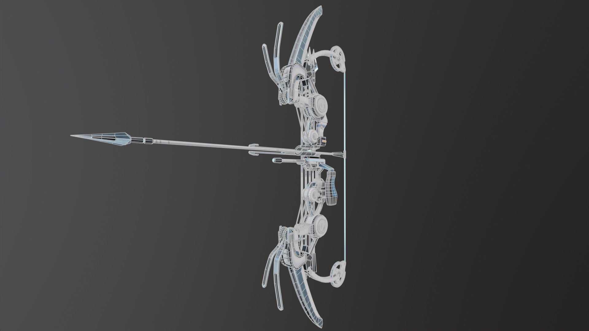 Blue Sci-Fi Compound Bow 3D - TurboSquid 2231853