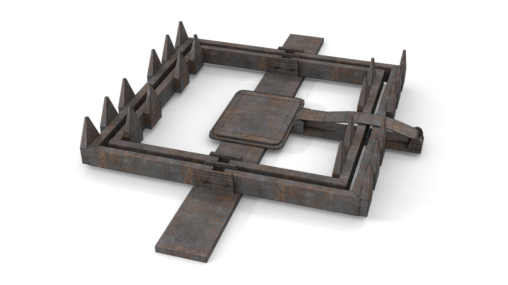 Rusty Metal Trap 3D Model - TurboSquid 1734395