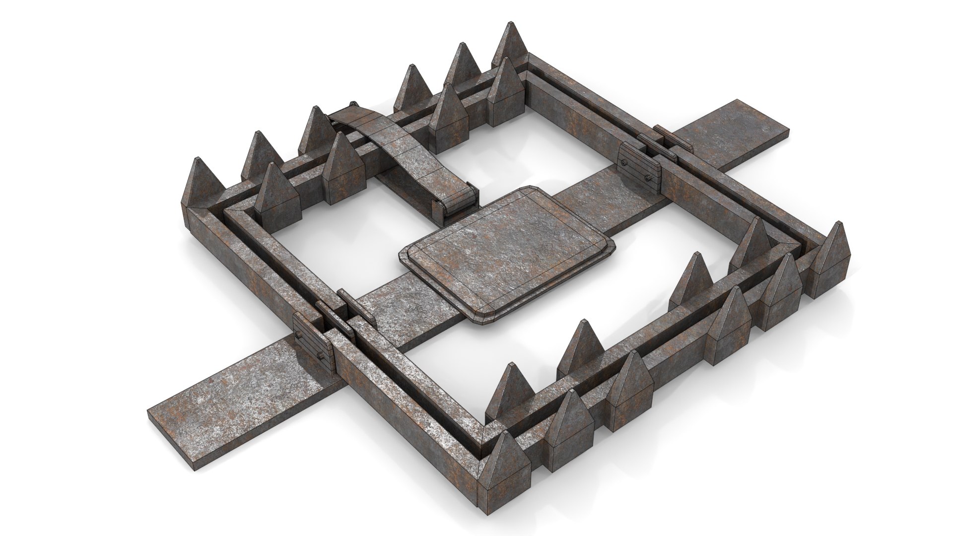 Rusty Metal Trap 3D Model - TurboSquid 1734395