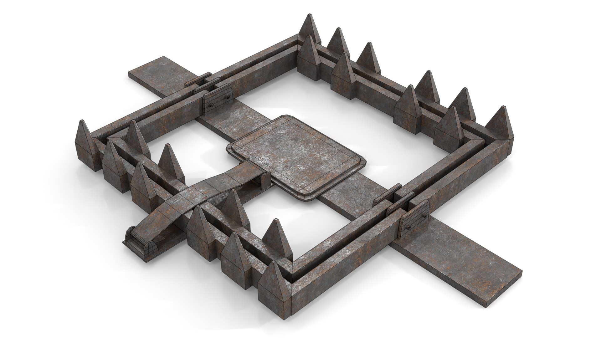 Rusty Metal Trap 3D Model - TurboSquid 1734395