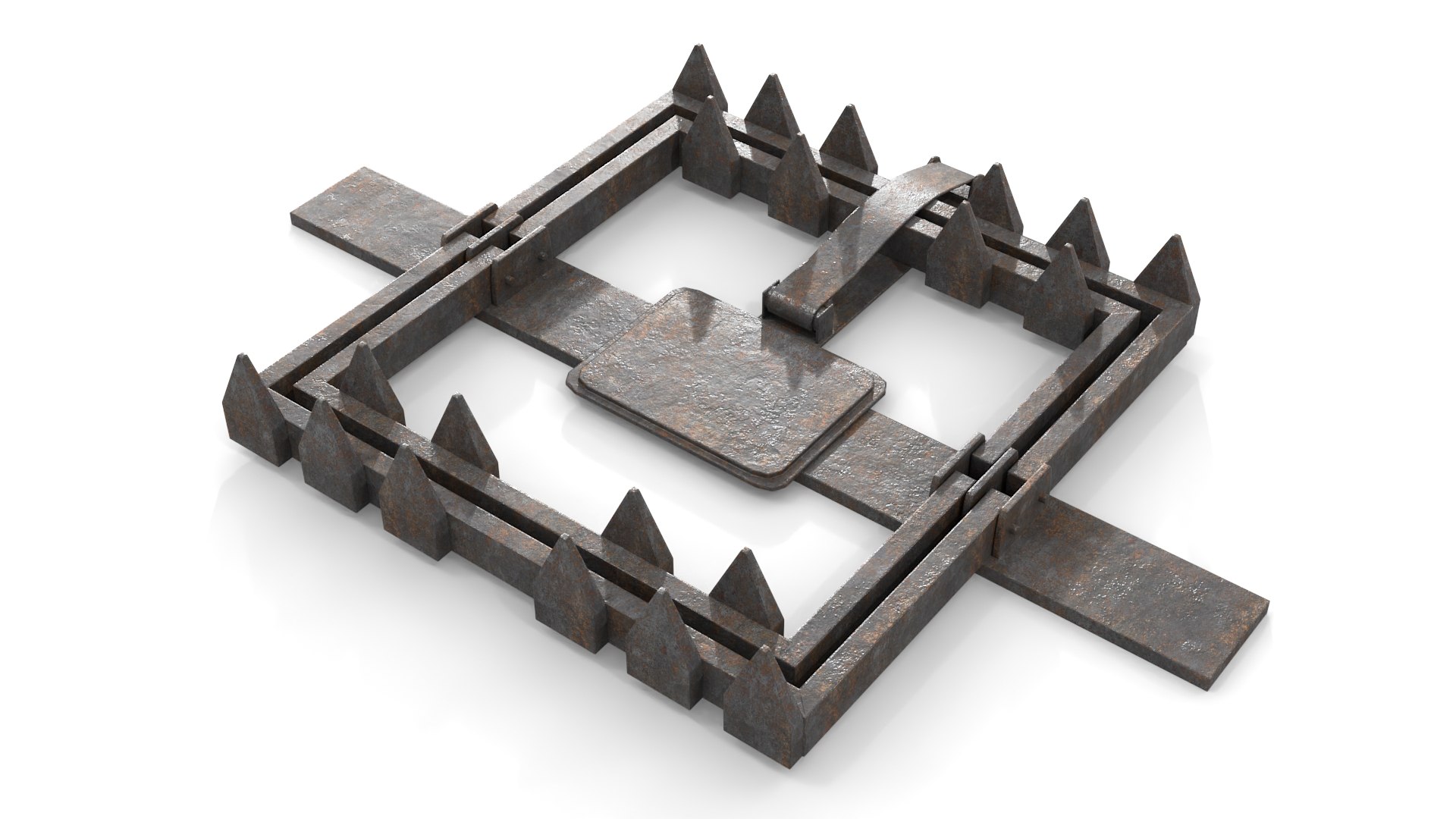 Rusty Metal Trap 3D Model - TurboSquid 1734395