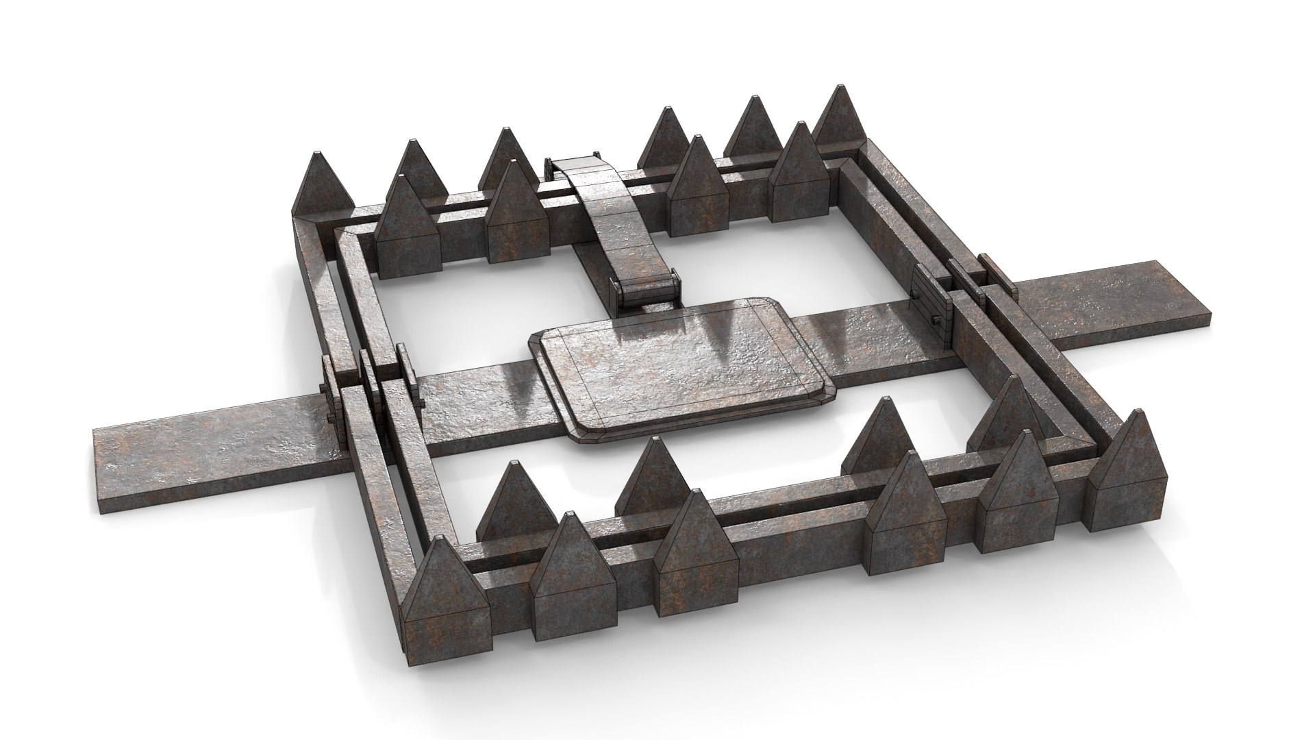 Rusty Metal Trap 3D model - TurboSquid 1734395