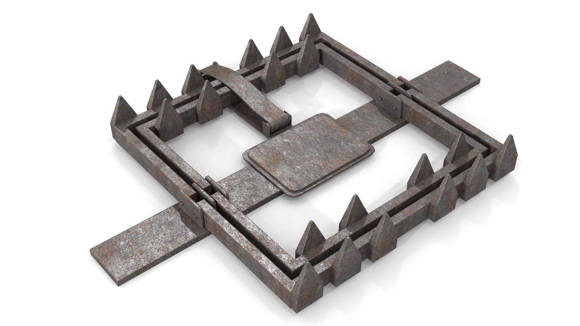 Rusty Metal Trap 3D Model - TurboSquid 1734395