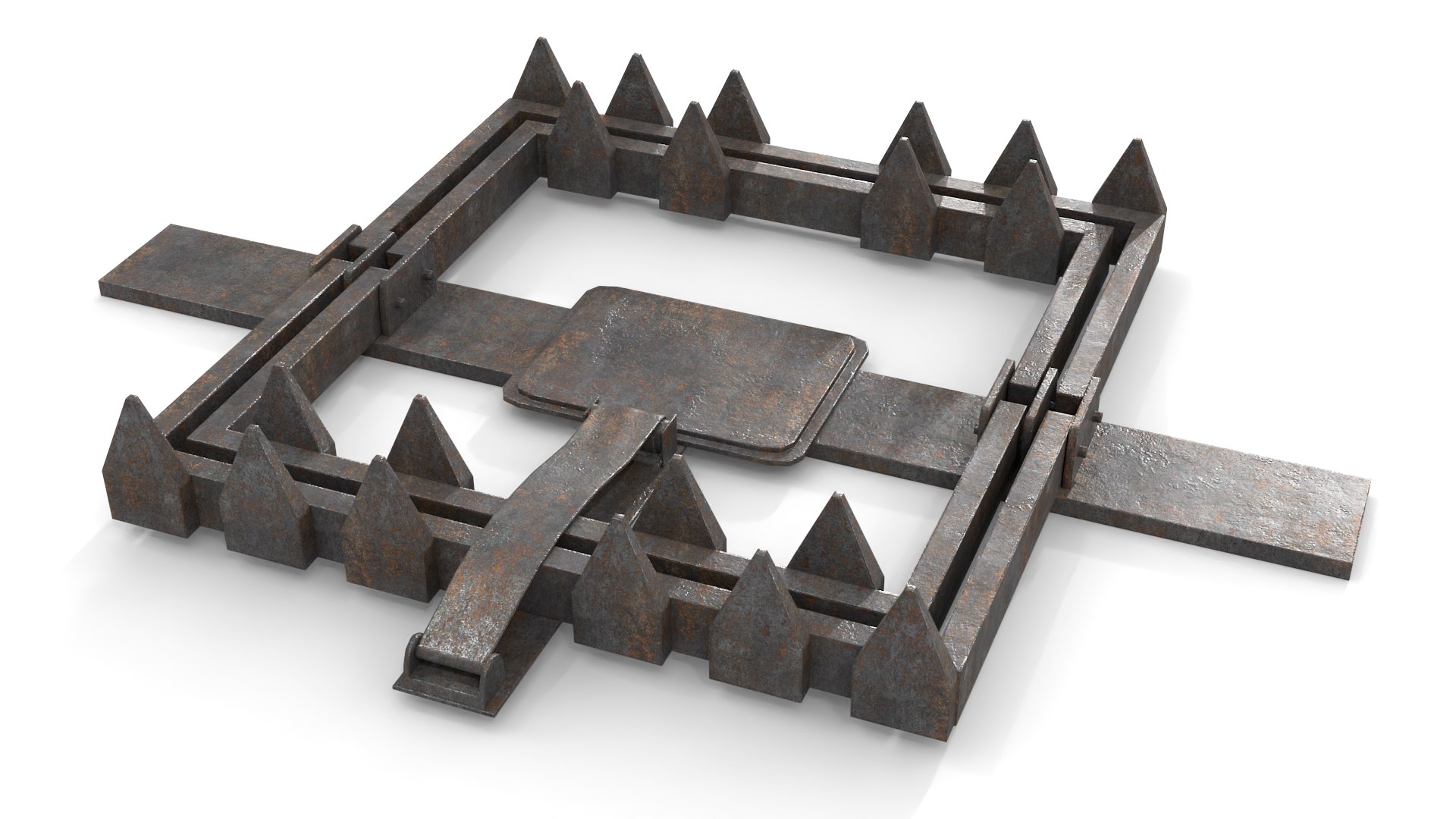 Rusty Metal Trap 3D Model - TurboSquid 1734395