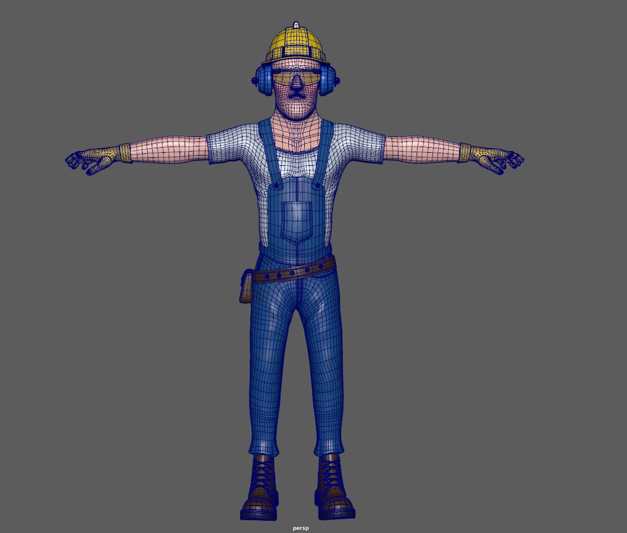 Cartoon worker 3D model - TurboSquid 1423093