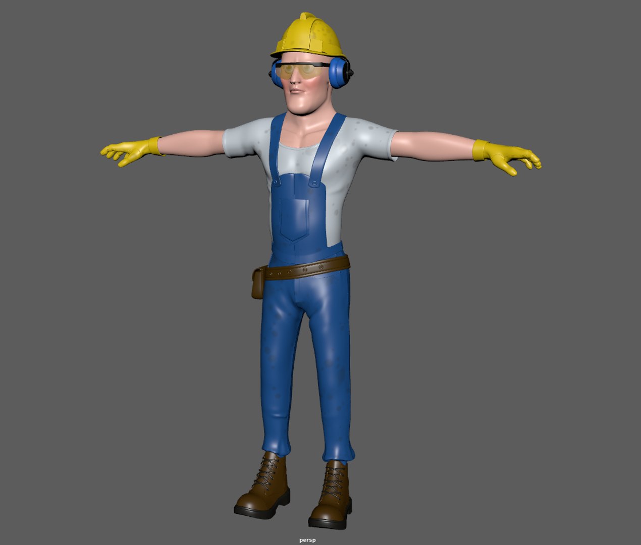 Cartoon Worker 3D Model - TurboSquid 1423093