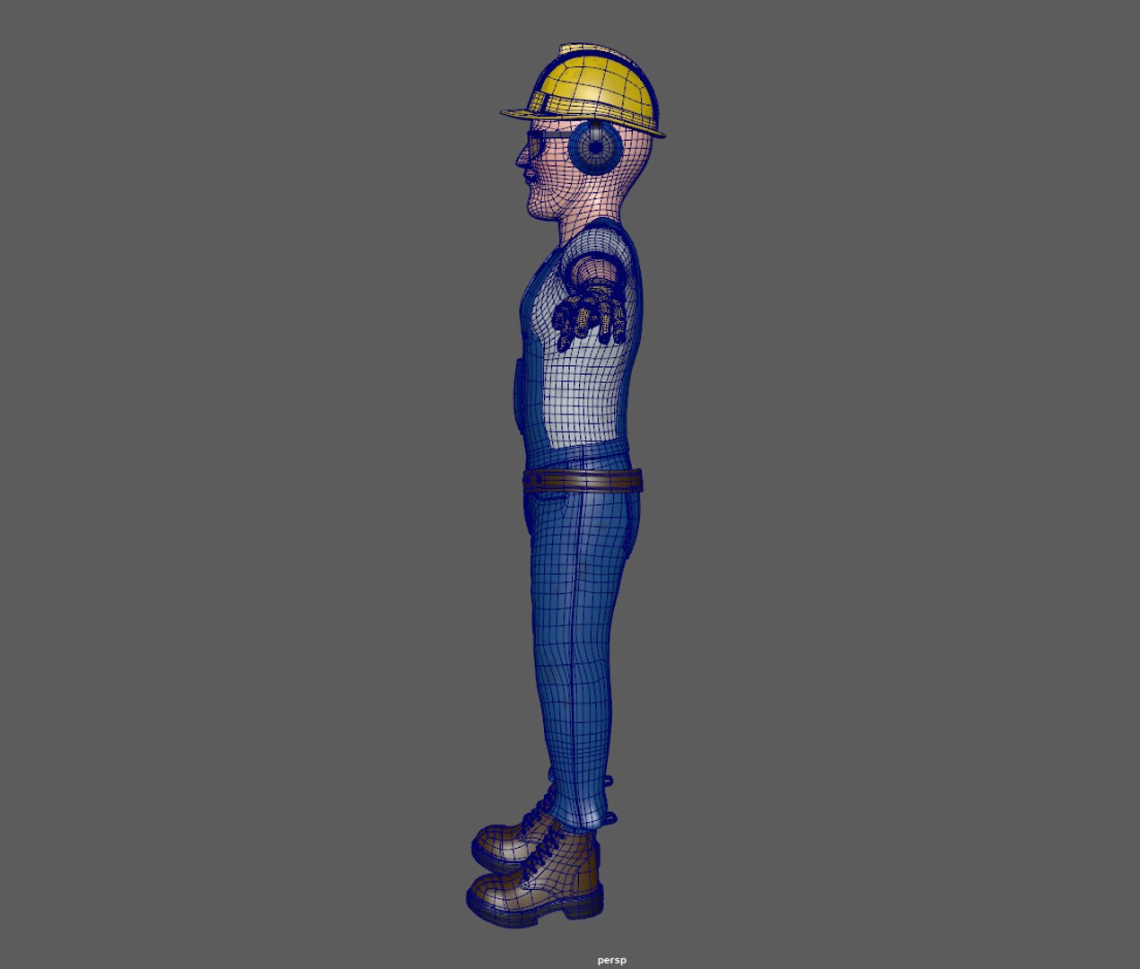 Cartoon worker 3D model - TurboSquid 1423093