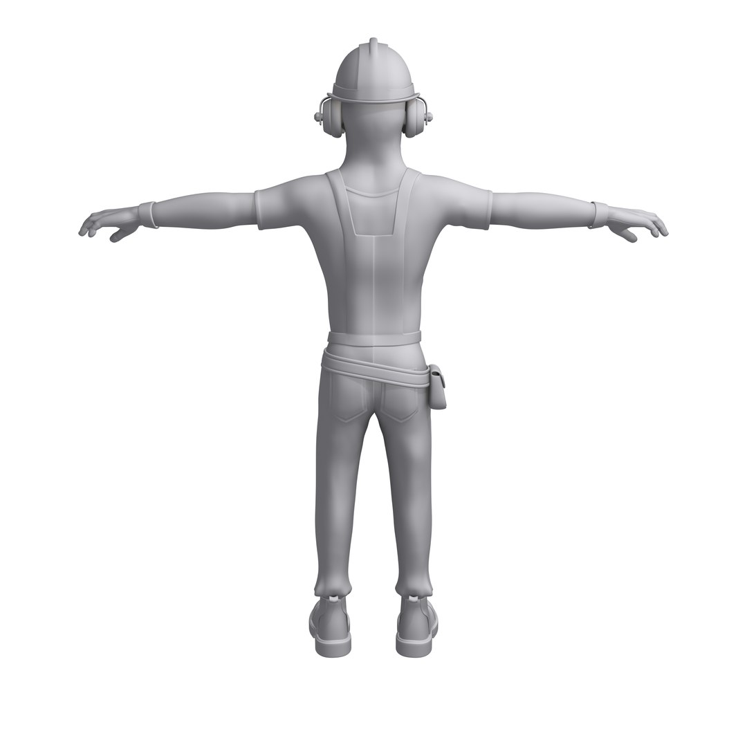 Cartoon Worker 3D Model - TurboSquid 1423093