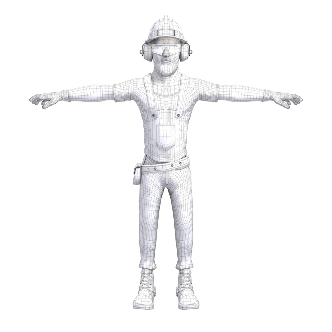 Cartoon Worker 3D Model - TurboSquid 1423093