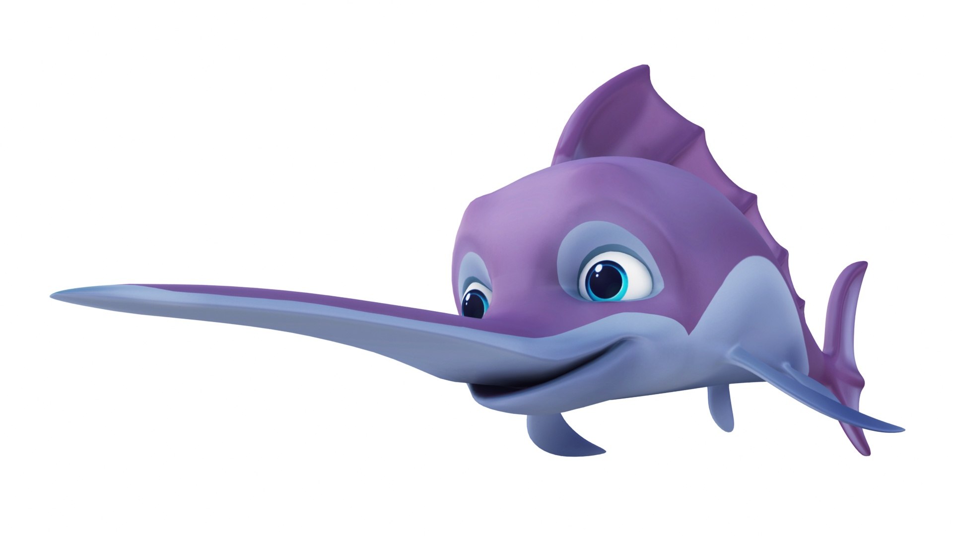 Cartoon SwordFish 3D Model - TurboSquid 2071472