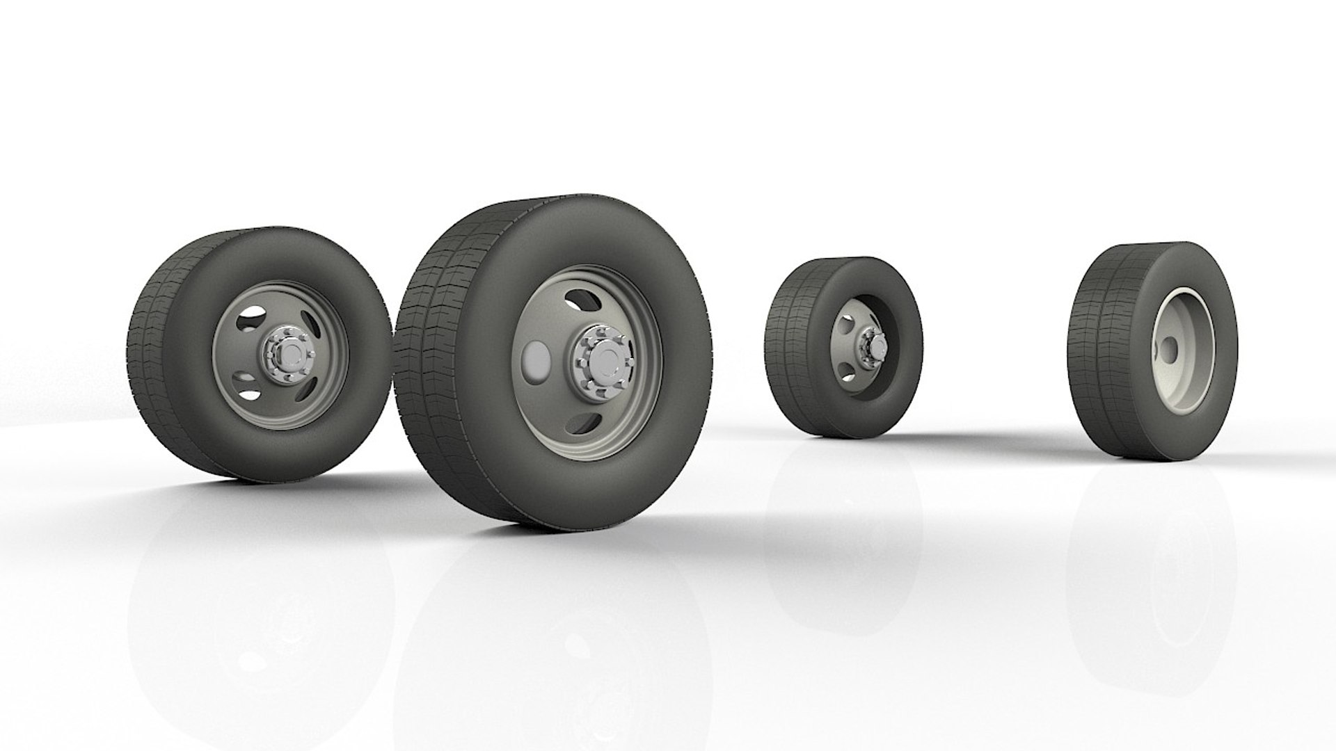 Free Truck Wheels 3D - TurboSquid 1273338