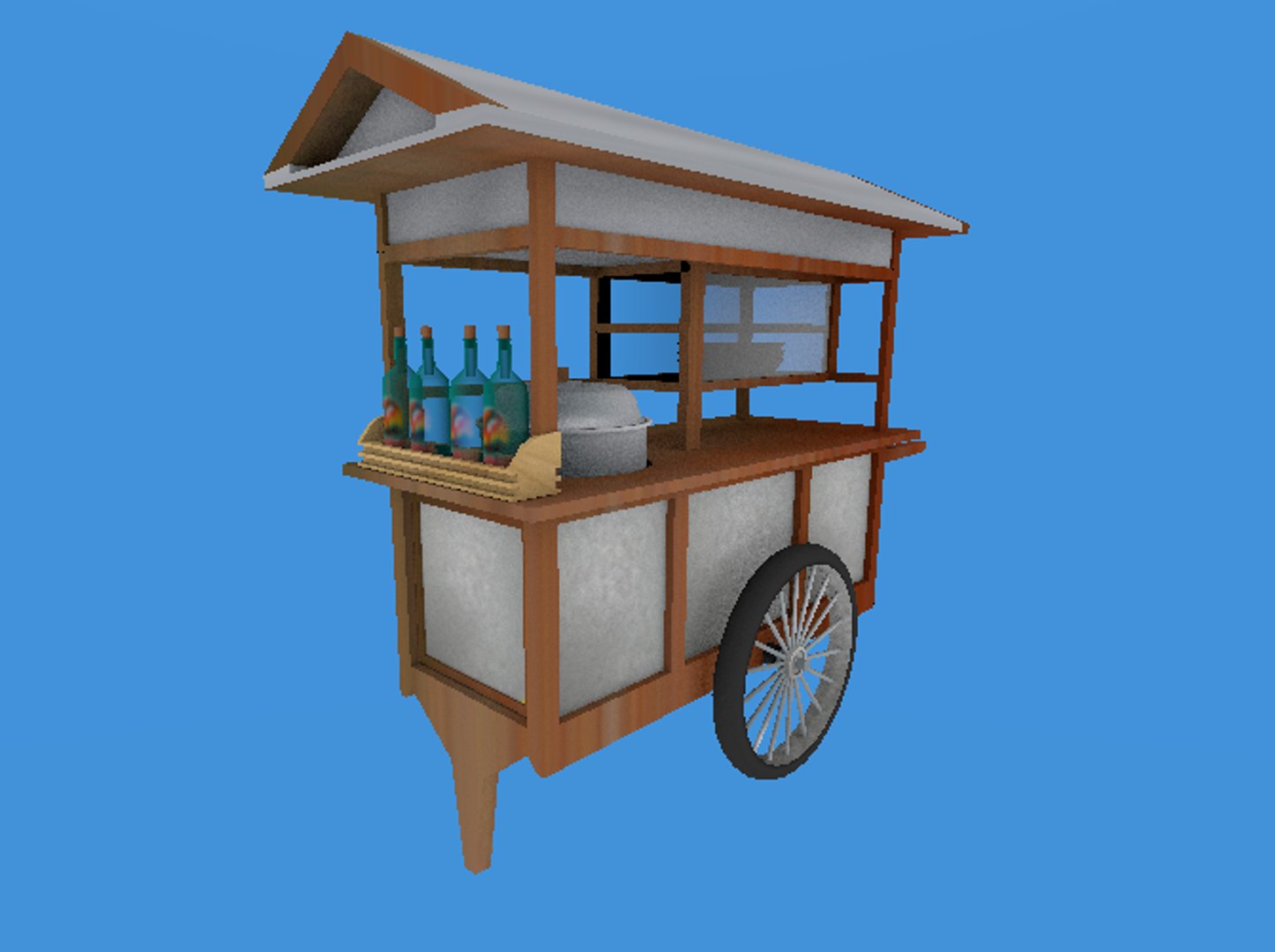 3d meatball cart model