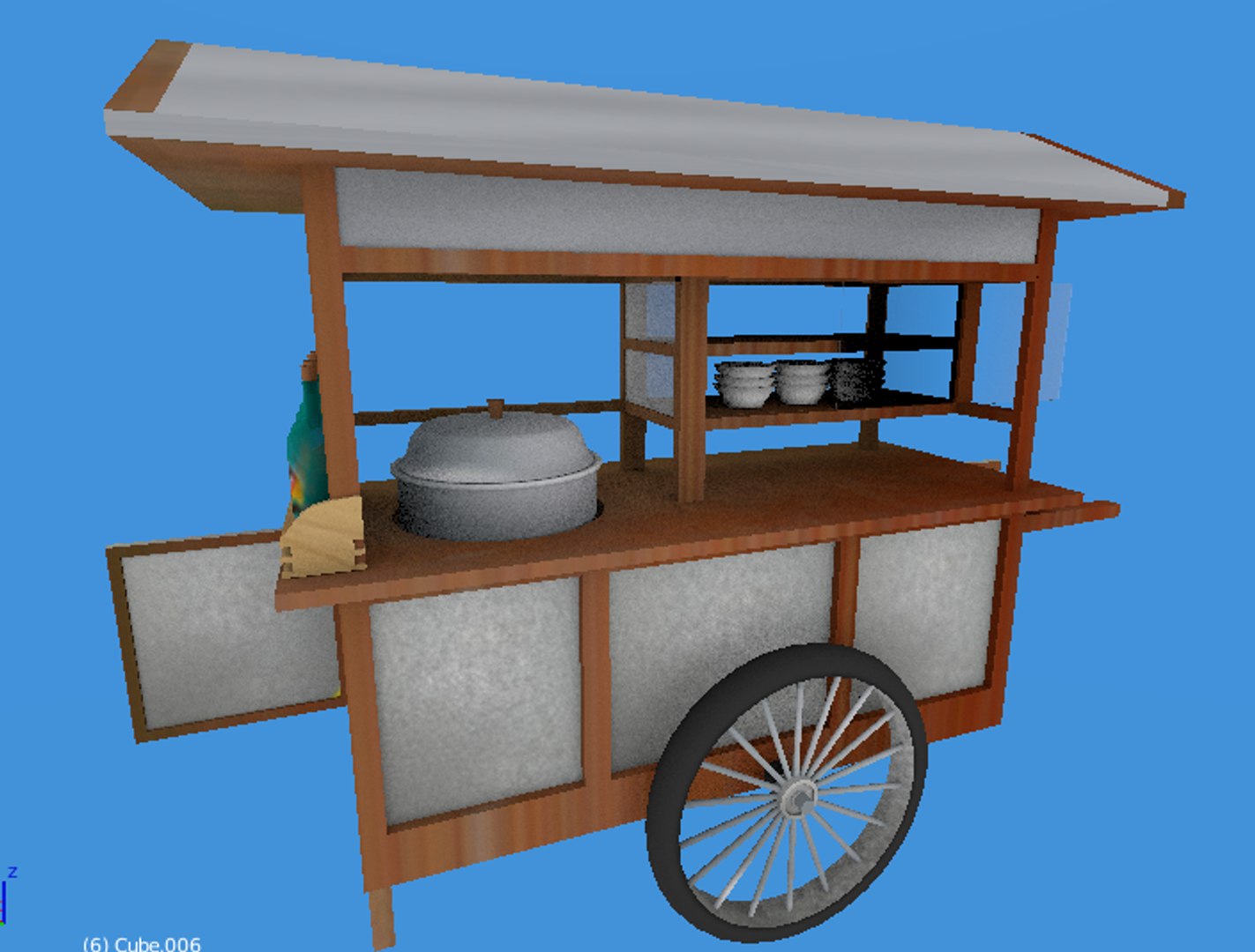 3d meatball cart model